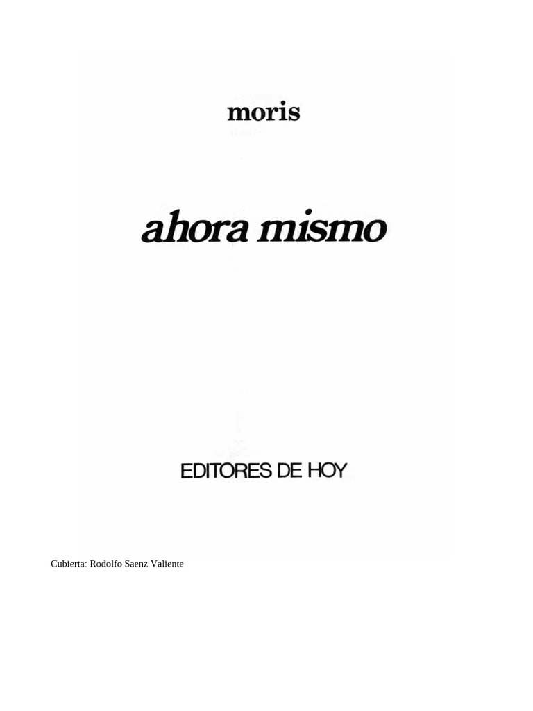 Moris - Ahora mismo | PDF