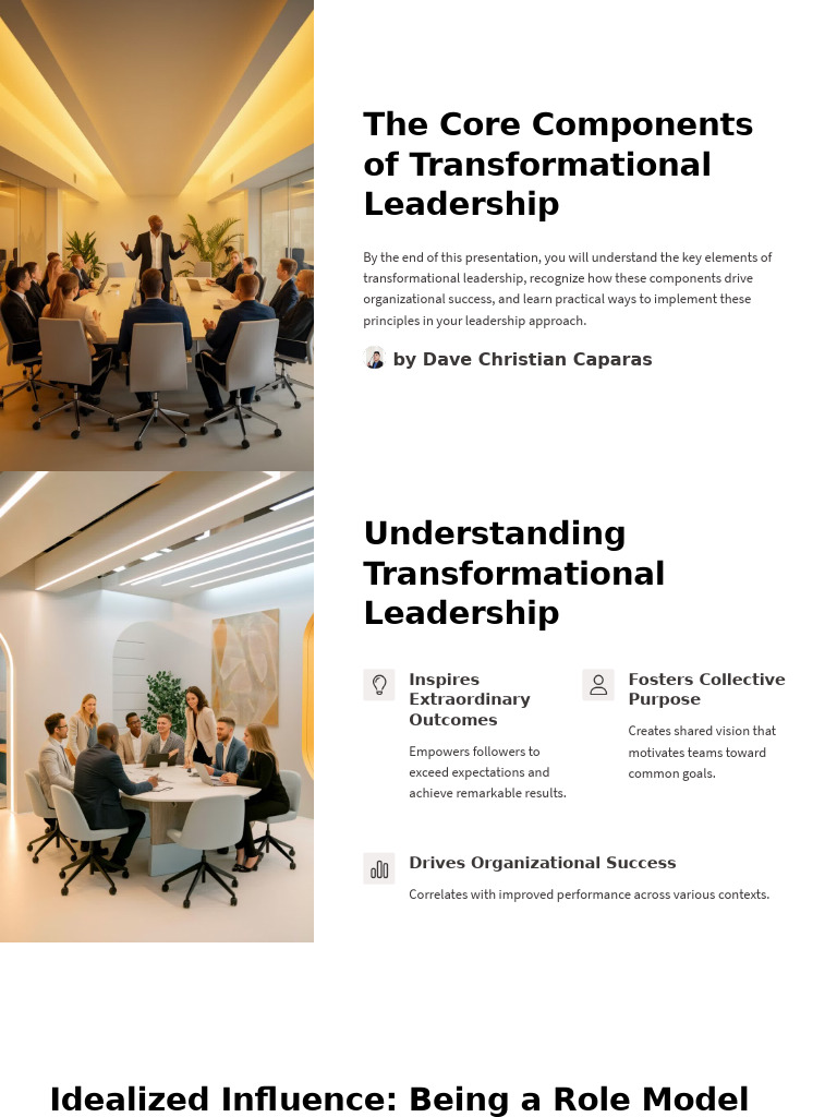 The Core Components of Transformational Leadership | PDF ...