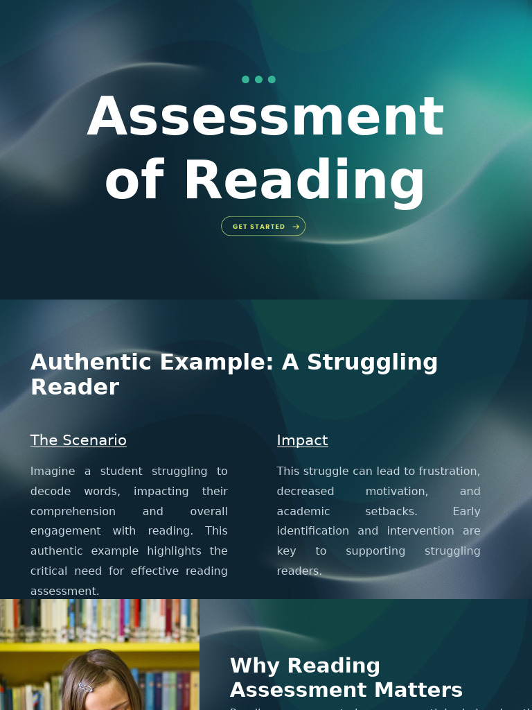 Importance of Effective Reading Assessment | PDF | Educational ...