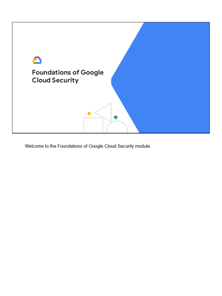 OD PDF M1.1 Foundations of Google Cloud Security | PDF | Denial Of Service Attack | Cloud Computing