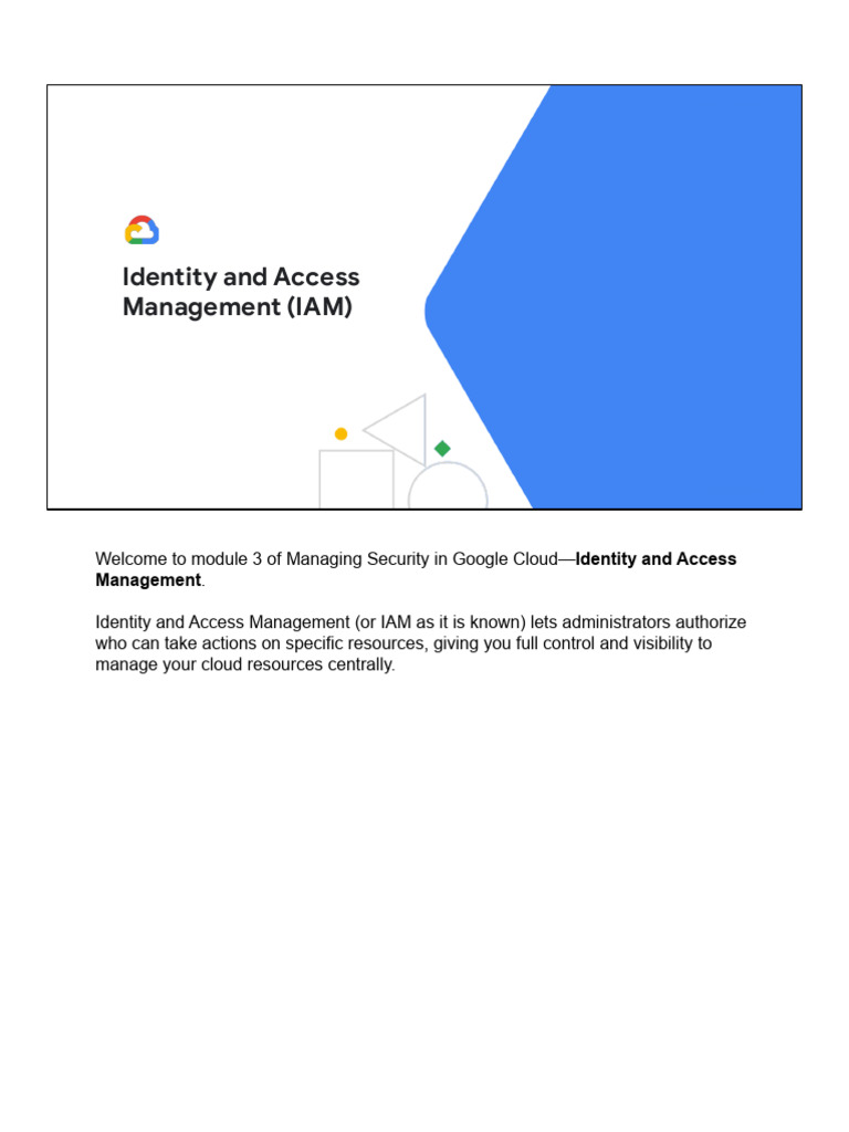 OD PDF M1.3 Identity and Access Management | PDF | Cloud Computing | I ...
