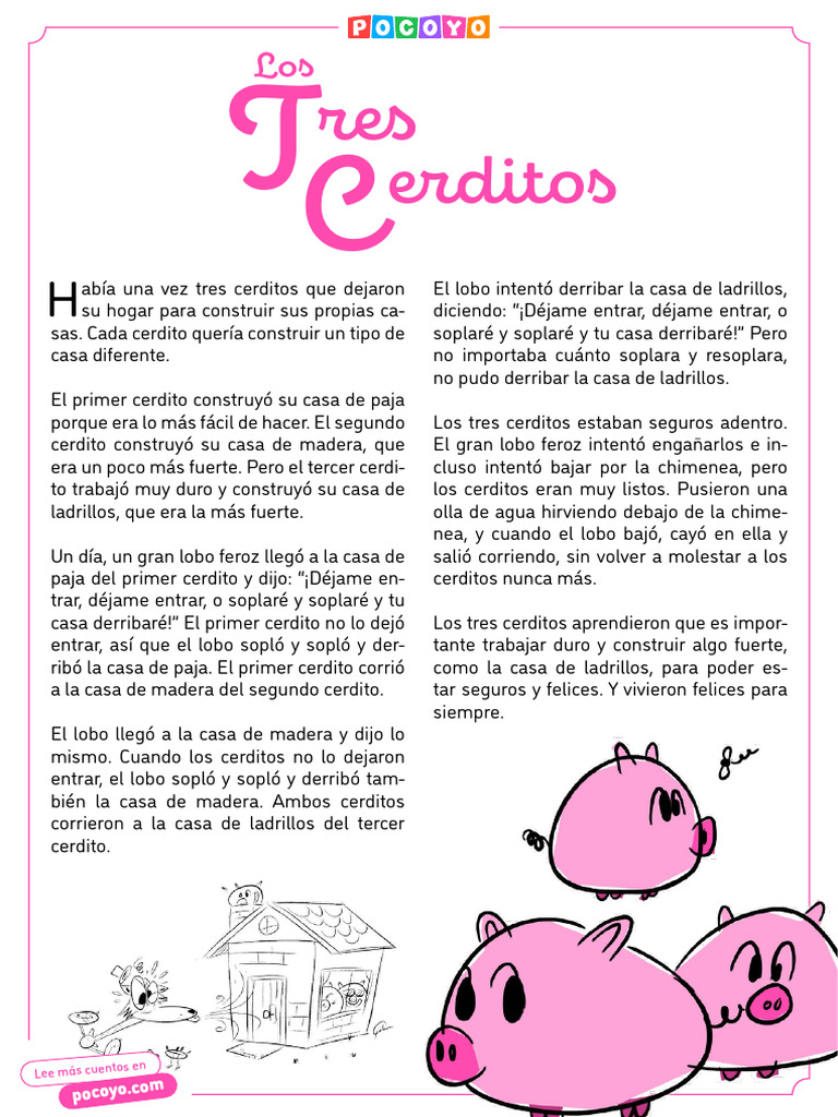 Los Tres Cerditos: Cuento Ilustrado | PDF