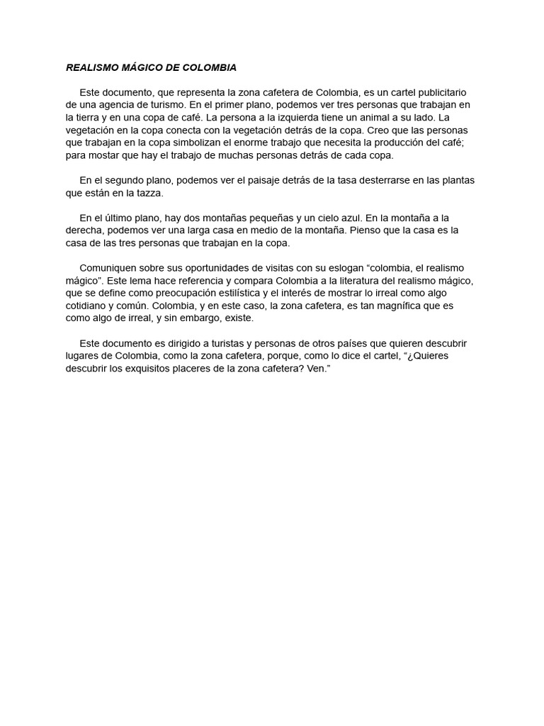 Realismo Magico Colombia - Chloe | PDF