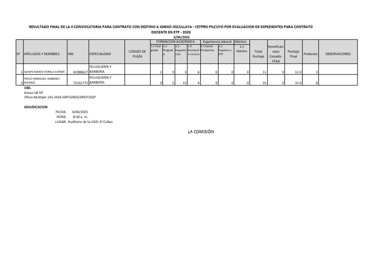 II-Convocatoria-Contratos-ETP-2025-Final | PDF