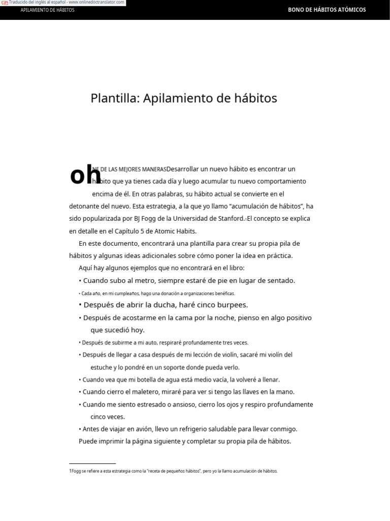 Habit+Stack en Es | PDF