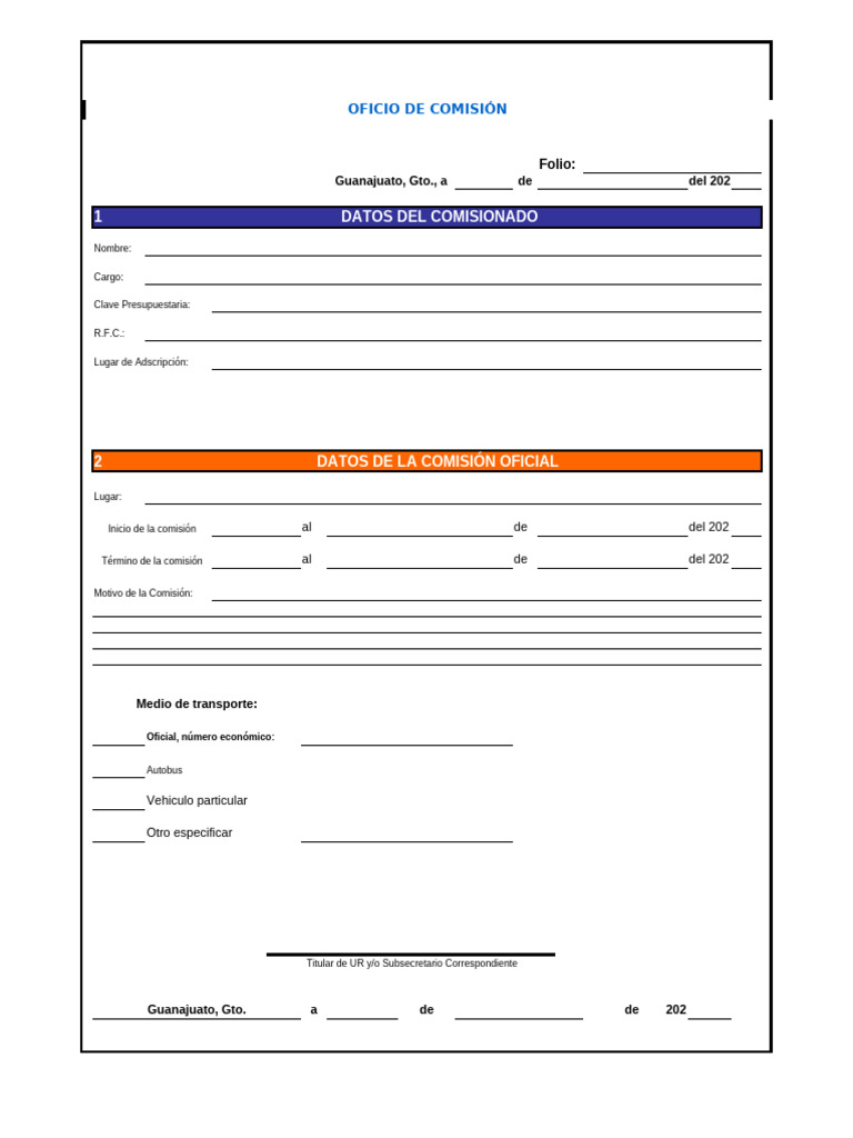 1 - Oficio de Comision | PDF