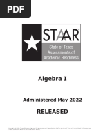 STAAR 2025 Algebra 1 Answer Key | PDF | Elementary Mathematics ...