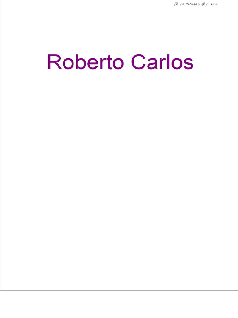 Roberto Carlos-Album-Pdf | PDF