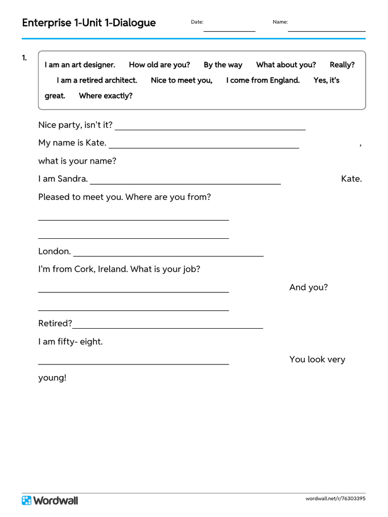 Dialogue Completion Exercises | PDF