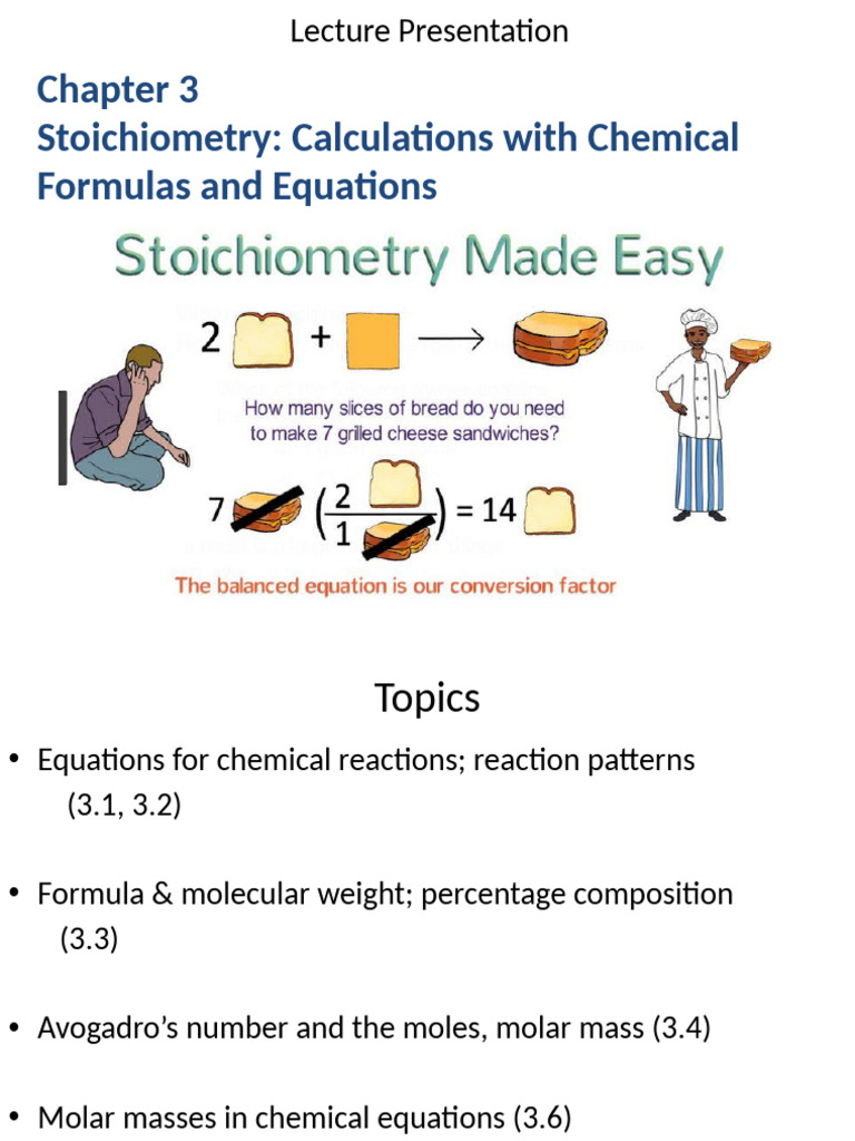 CHAPTER 3 Stoichiometry - Canvas | PDF | Mole (Unit) | Stoichiometry