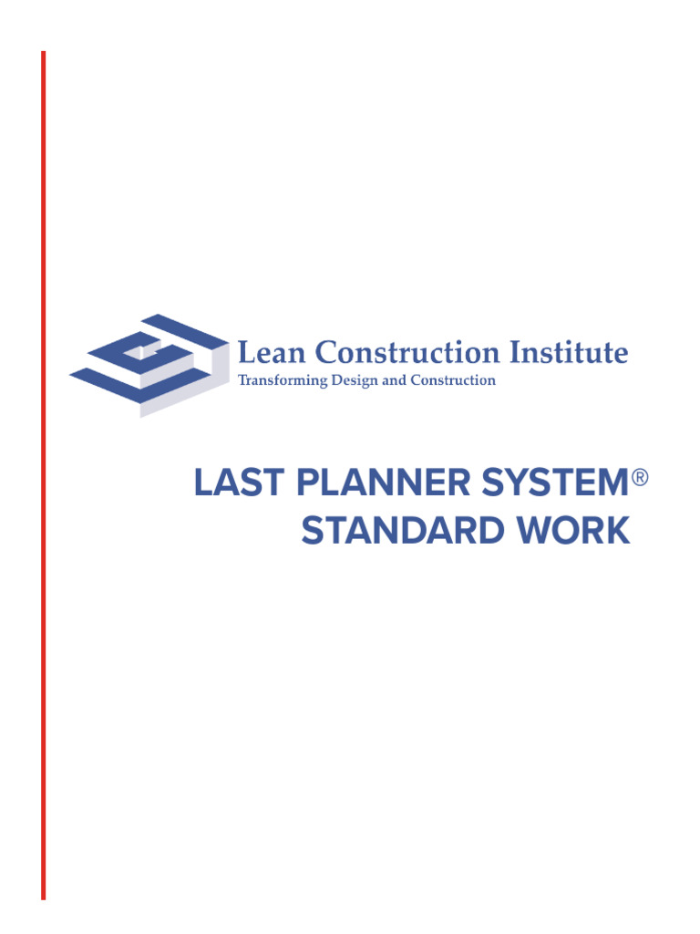 2023 LCI LeanConstructionPlannerStandard-Work | PDF | Lean ...
