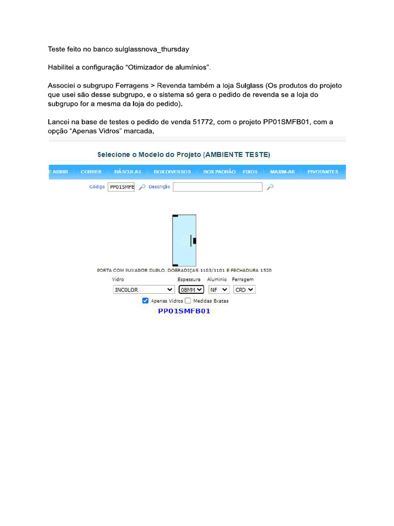 Gerar Pedido de Revenda Através de Um Projeto | PDF