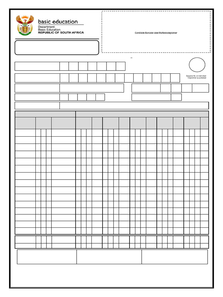 Mathematics P1 GR 12 Exemplar 2025 Answer Book Eng - Afr | PDF
