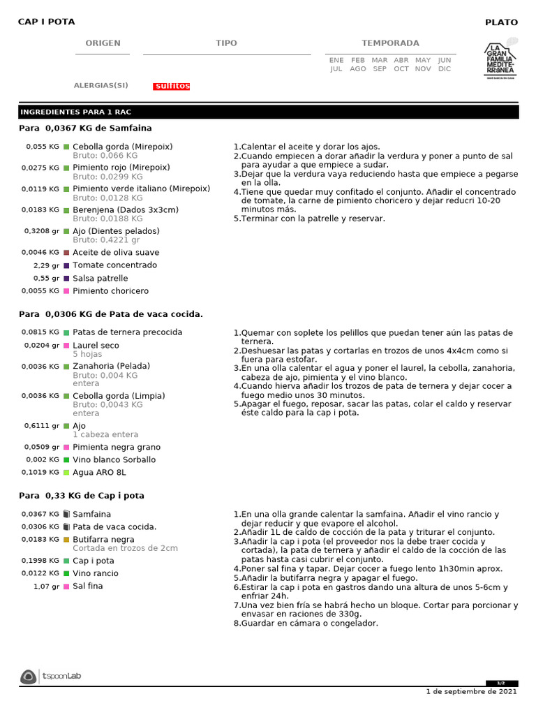 Cap I Pota | PDF | Caldo | Cocinando