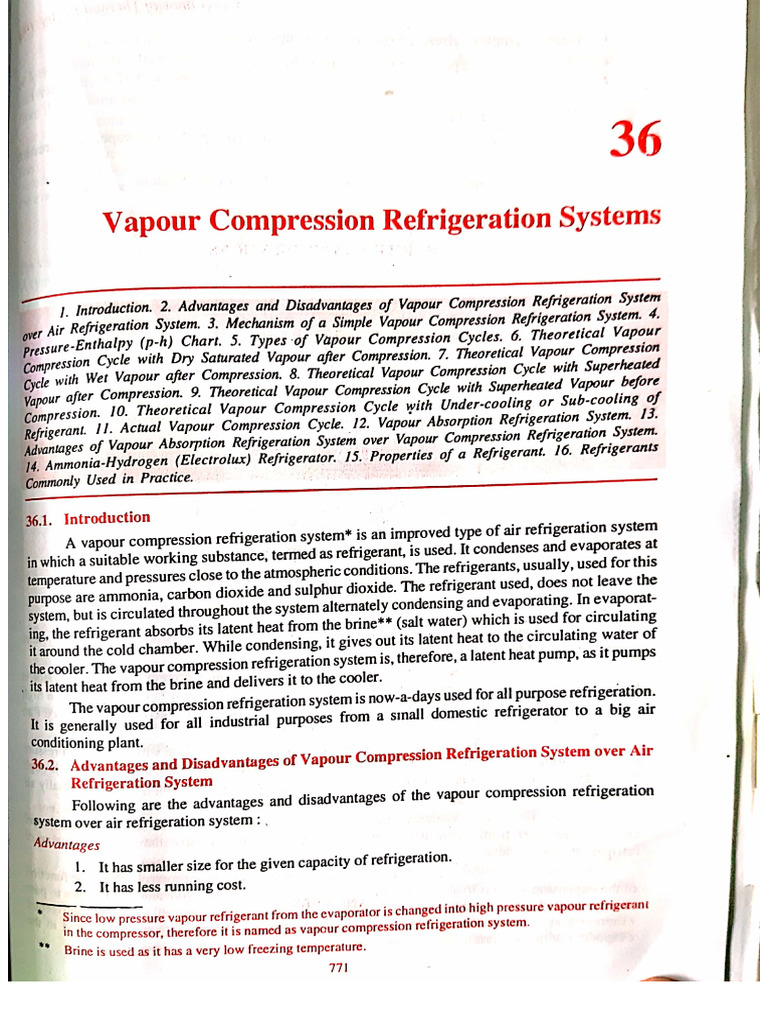 Vapour Compression Refrigeration Systems | PDF