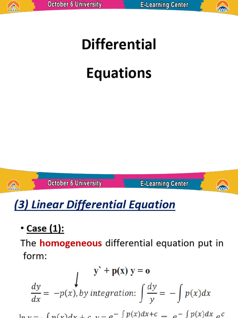 4 - Differential Equation (Linear) | PDF