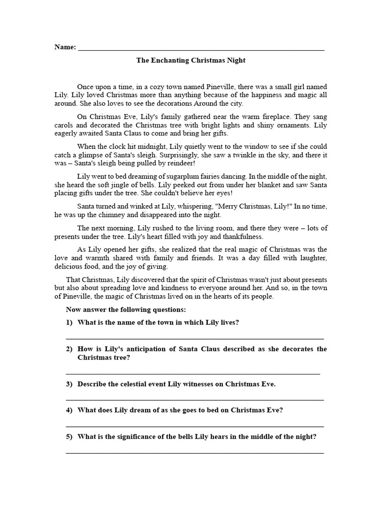 Christmas Activity - Intermediate and Advanced Levels | PDF | Santa ...