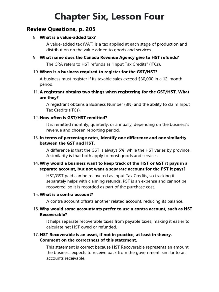 Understanding HST Recoverable Assets | PDF | Value Added Tax | Taxes