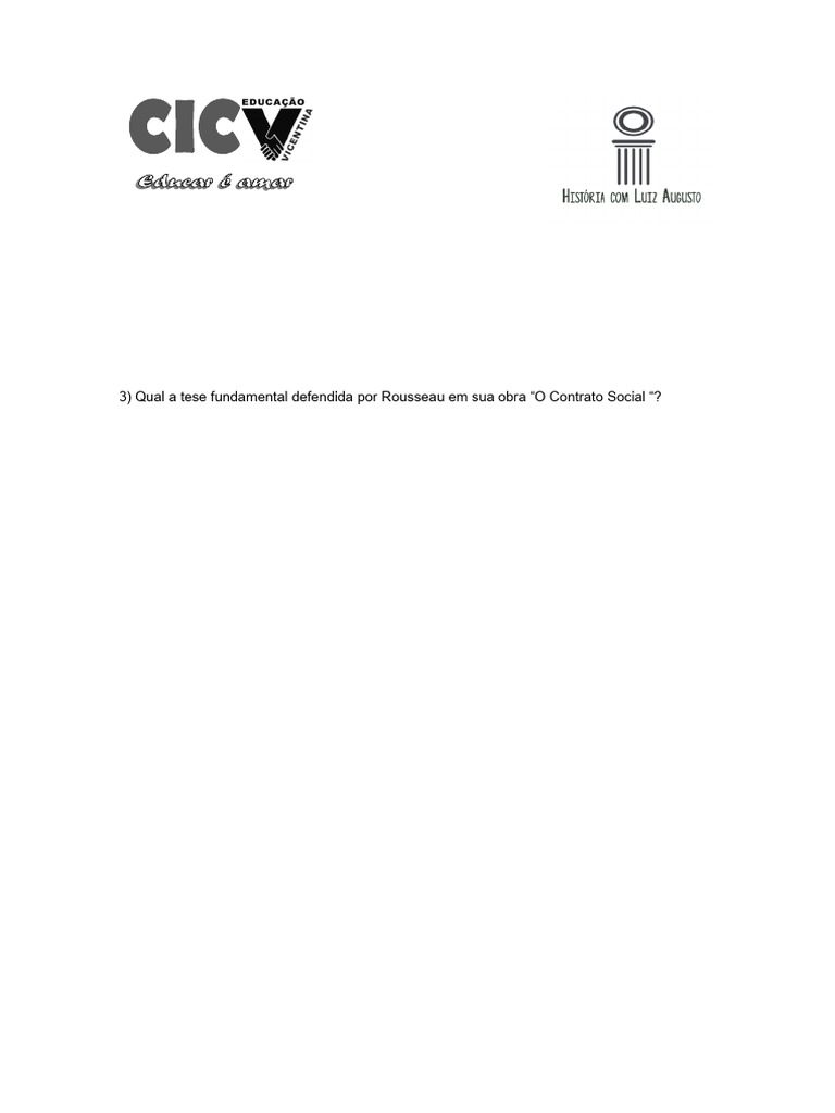 Atividade Iluminismo Pdf