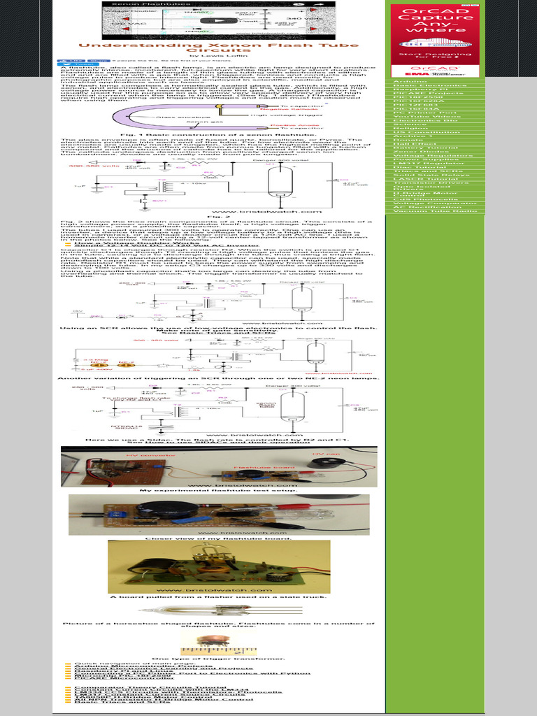 Understanding Xenon Flash Tube Circuits Tutorial | PDF | Vacuum Tube | Electronics