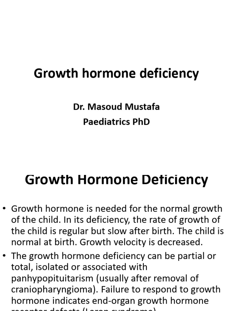 Understanding Growth Hormone Deficiency | PDF | Growth Hormone ...