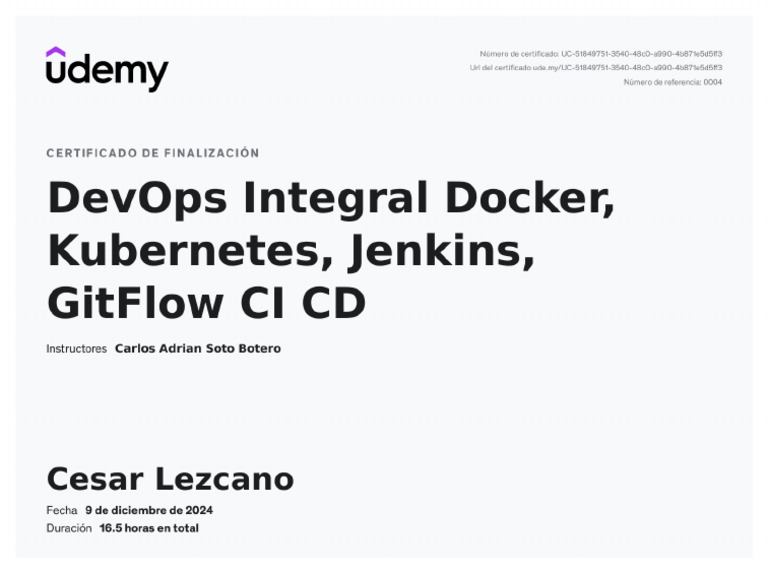 Devops Integral Docker Kubernetes Jenkins GitFlow CI CD | PDF