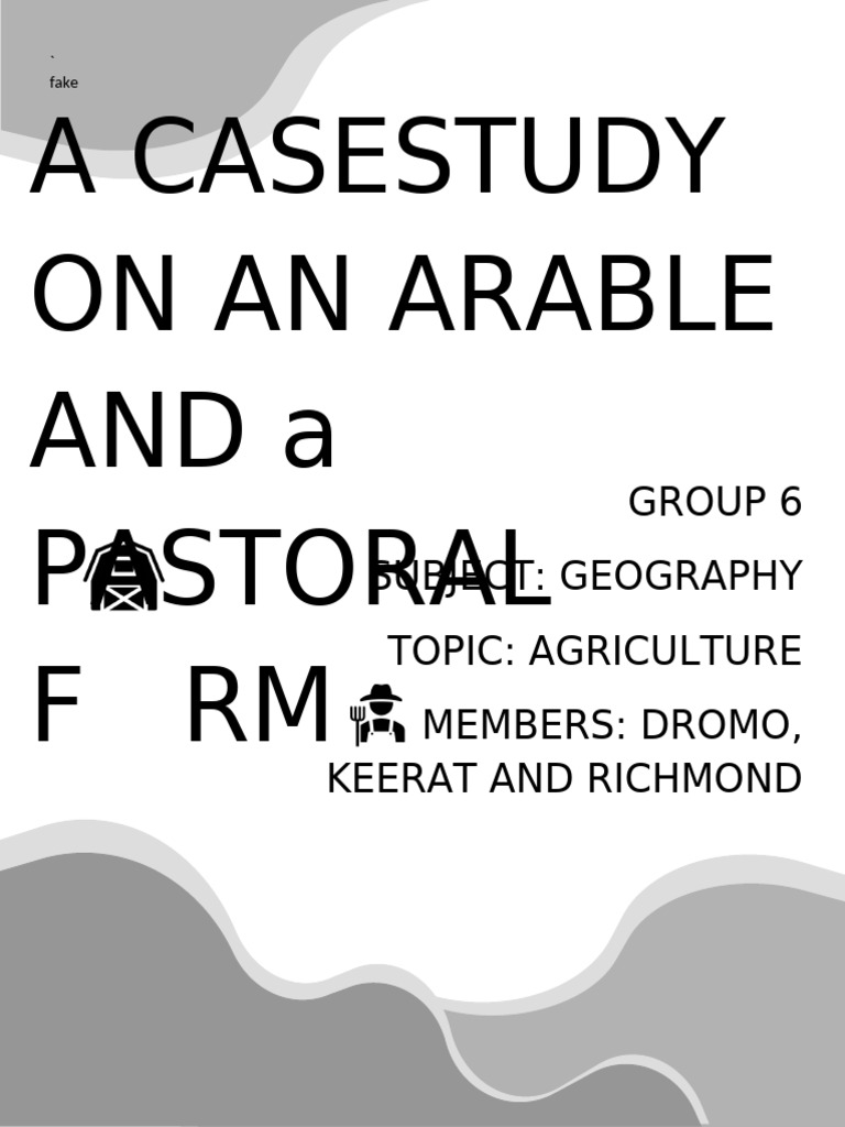 Arable and Pastoral Farm Project G9 | PDF