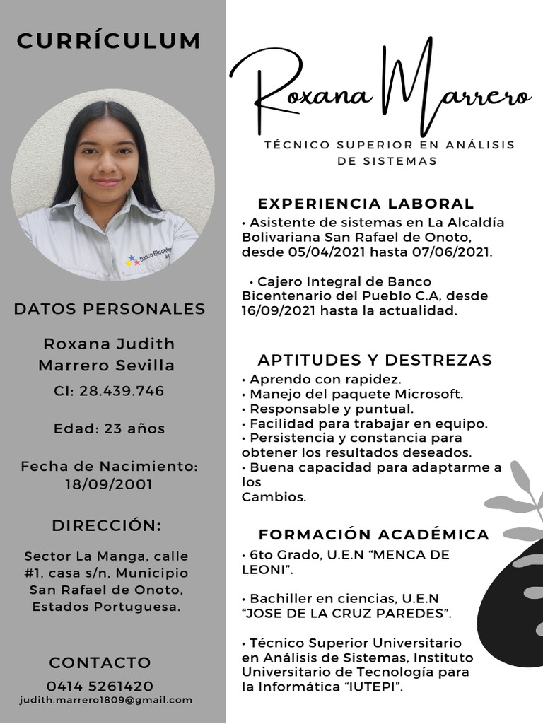 Currículum Roxana - 060600 | PDF