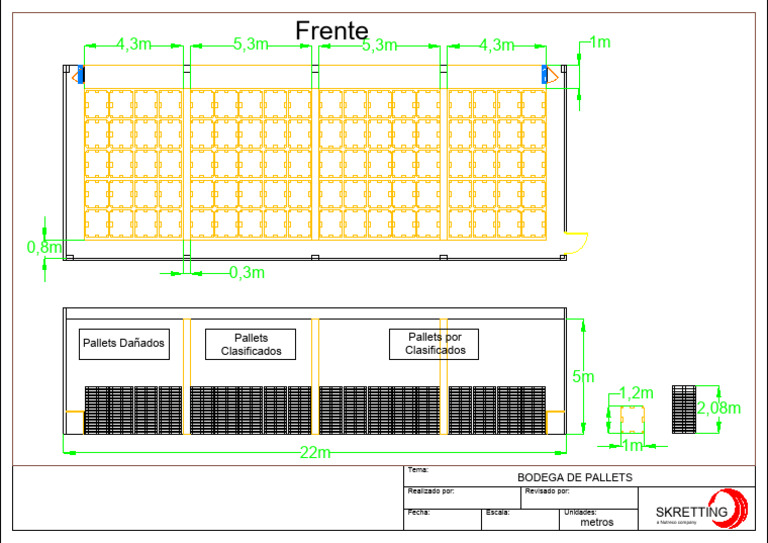 Layout Bodega de pallets-Hoja Horizontal | PDF