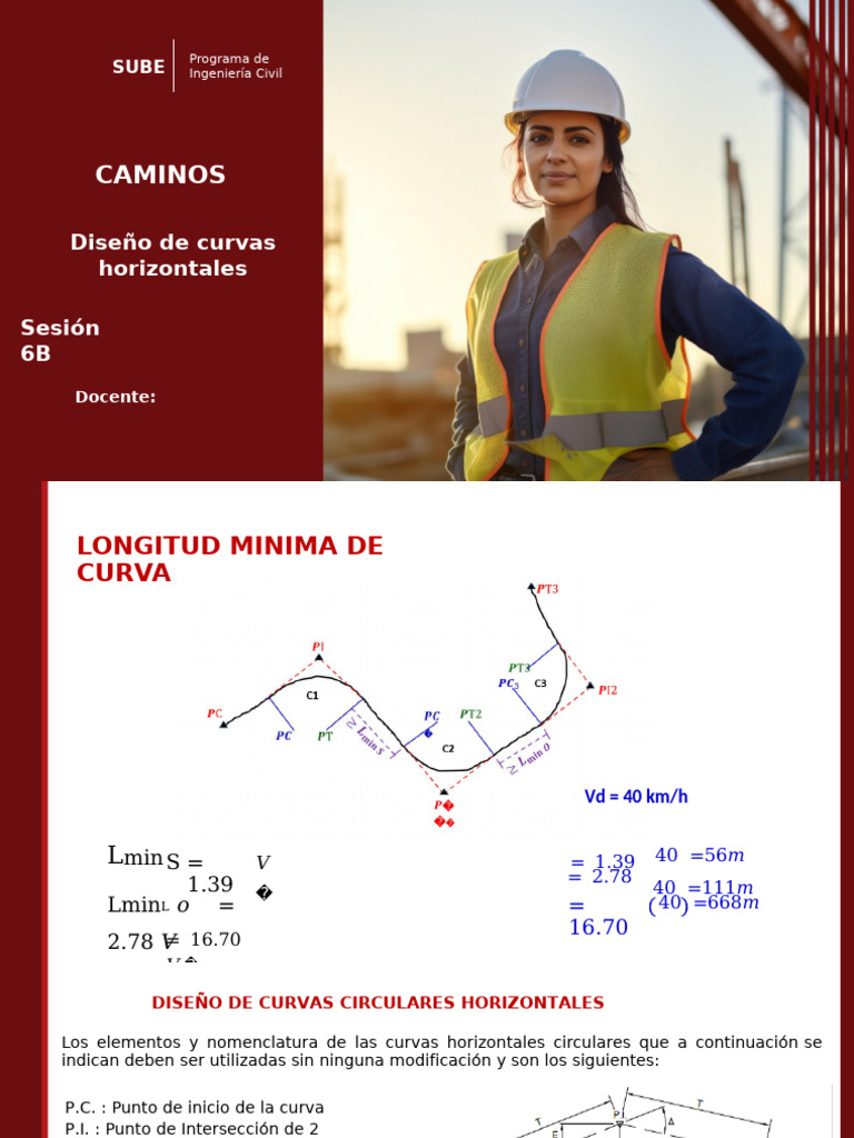 3.2 Clase 6 - B Diseño de Curvas Horizontales Circulares | PDF | Fricción