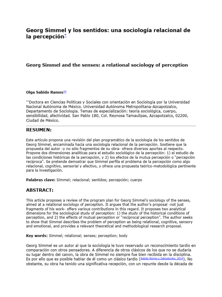 Los Sentidos | PDF | Sentidos | Percepción
