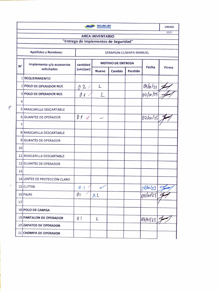 Manuel Devolucion Epp | PDF