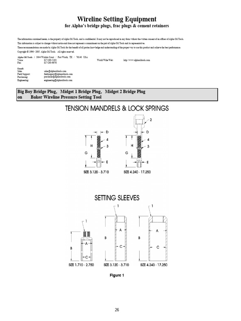 Wireline Adapter Kits - Baker and GO - Bridge Plug | PDF | Screw ...