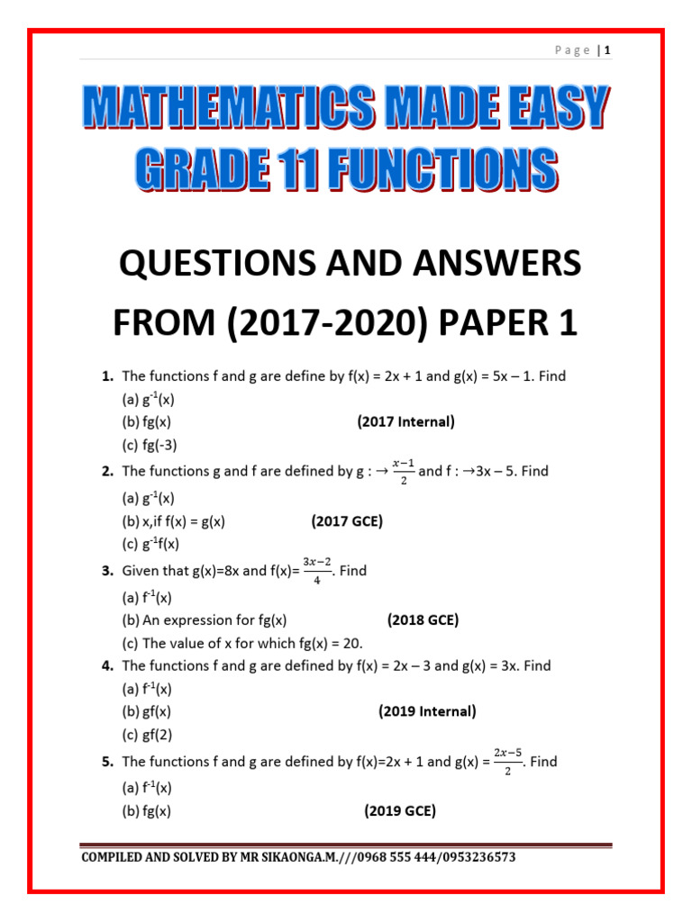 Paper 1 Questions and Answers | PDF