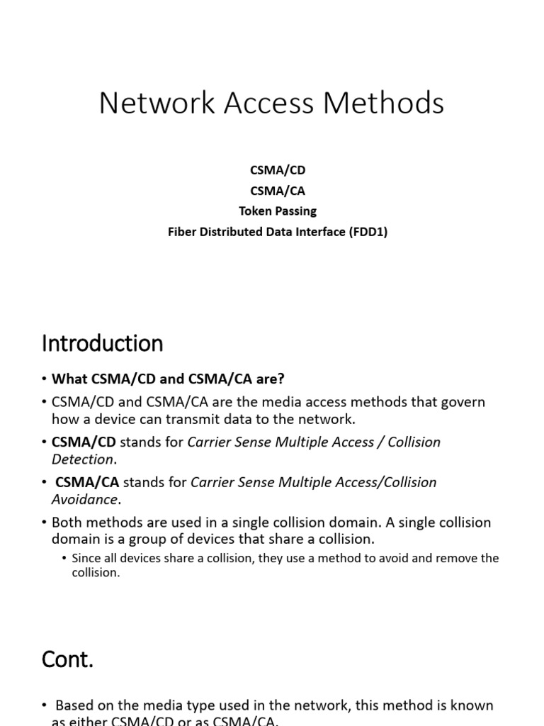 Network Access Methods-1 | PDF | Computer Network | Internet Protocol Suite
