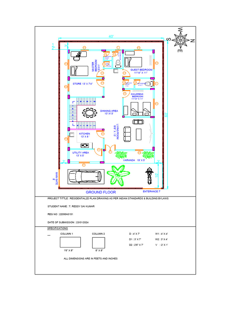 22095a0151 Autocad Final Project Model | PDF | Room | Interior Design