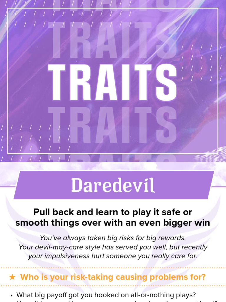 Character Traits and Conditions Guide | PDF
