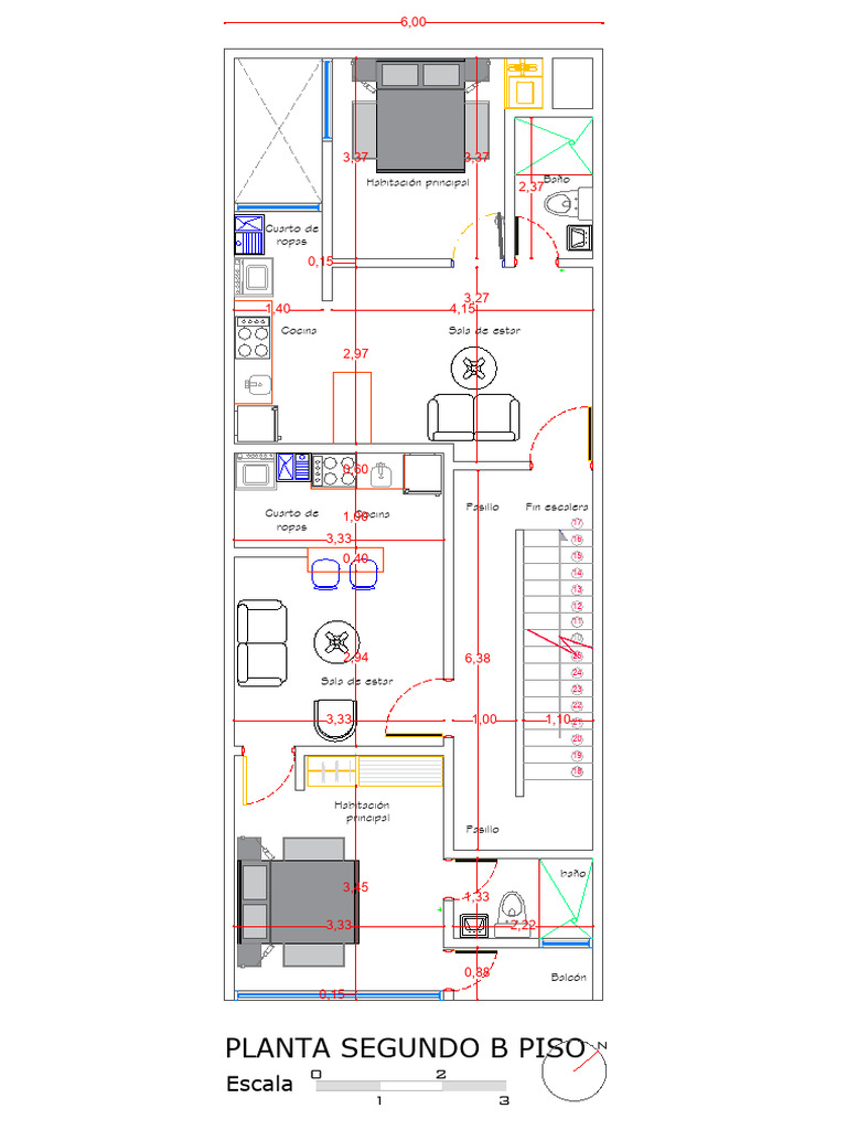 Diseño de Planta Segundo Piso | PDF
