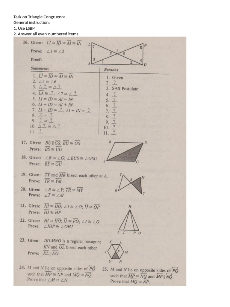Task-Triangle-Congruence | PDF