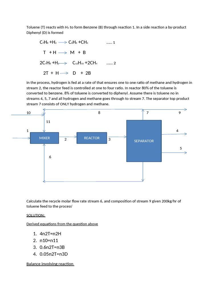 MB Recycle - Reaction - Purge 6 | PDF | Process Engineering | Chemical Process Engineering