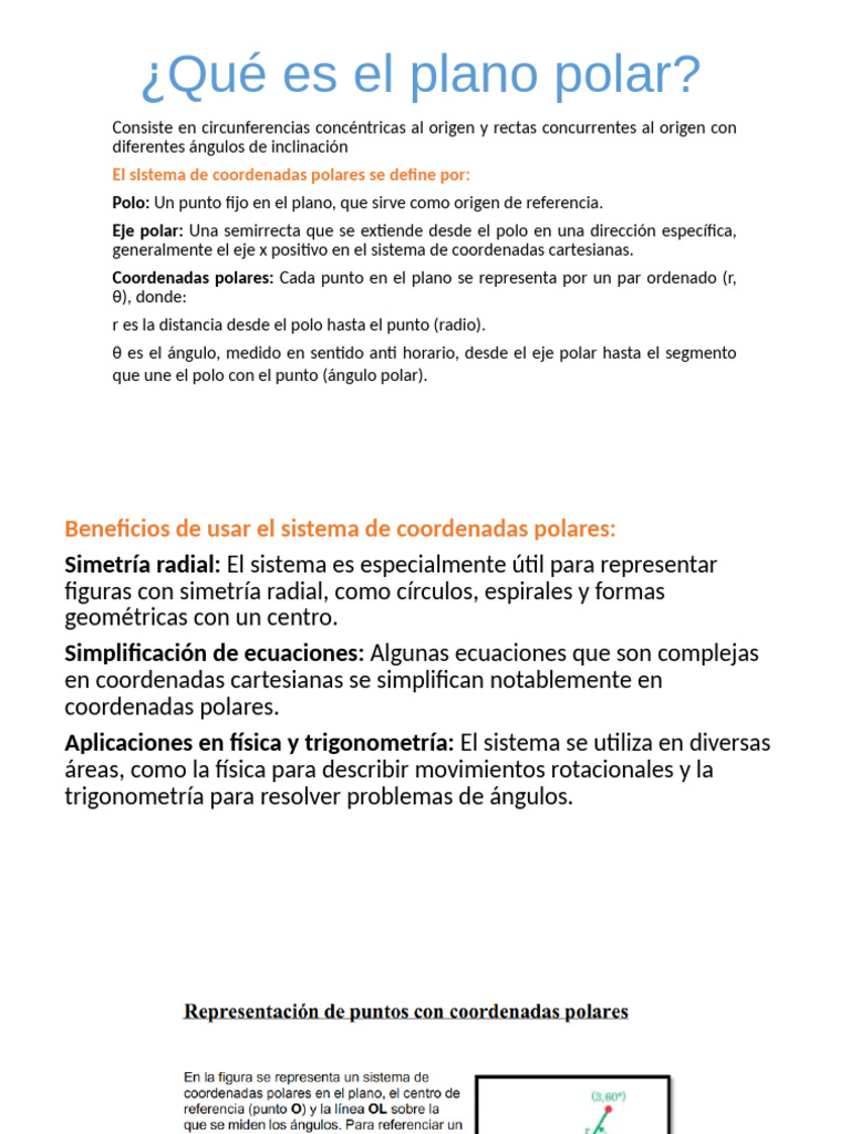 Definición y usos del plano polar | PDF