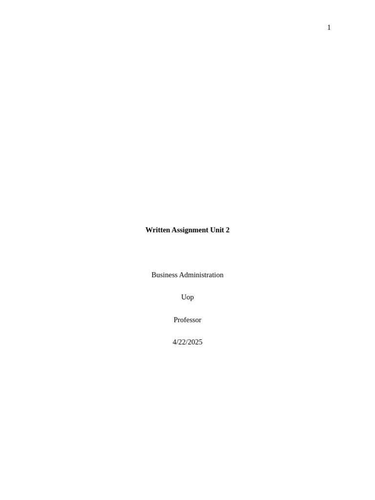 BUS 3302-01 AY2025-T4 Written Assignment Unit 2 | PDF | Behavior | Consumer Behaviour