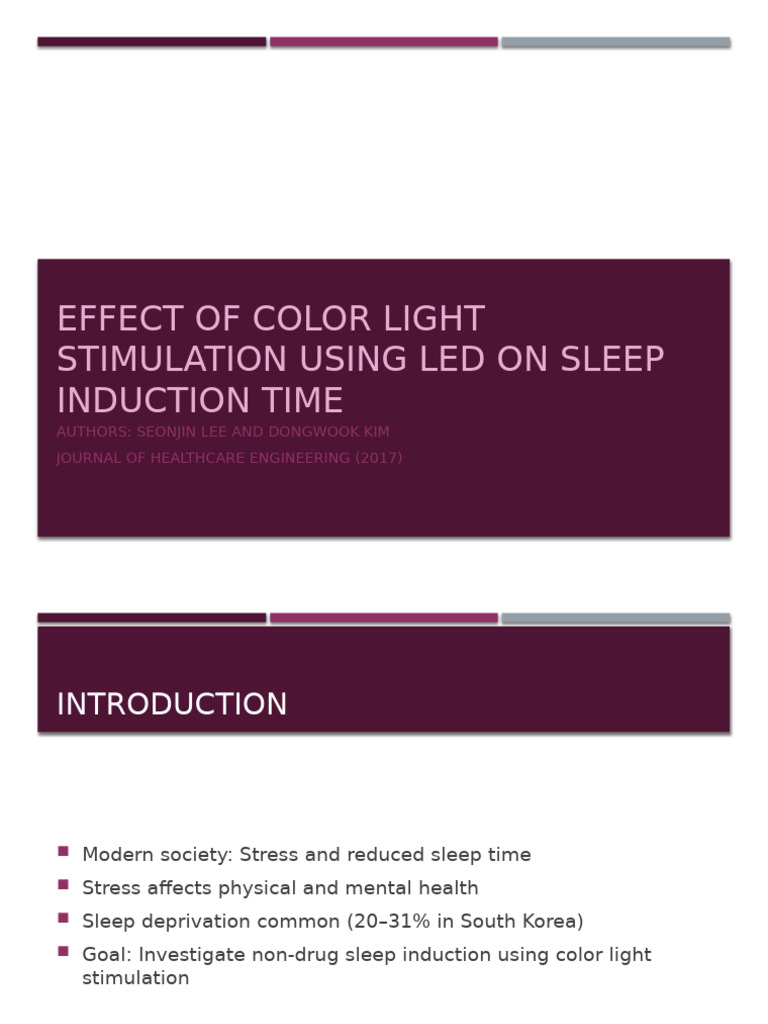 Color Light Sleep Study | PDF