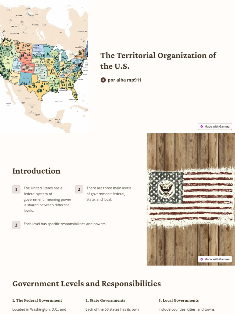 The Territorial Organization of The US | PDF | Federal Government Of ...