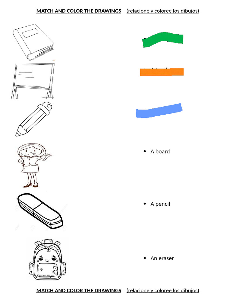 Match and Color The Drawings 22 04 25 | PDF