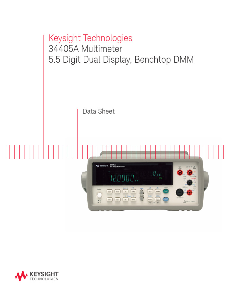 34405A Digital Multimeter Datasheet | PDF | Alternating Current | Hertz