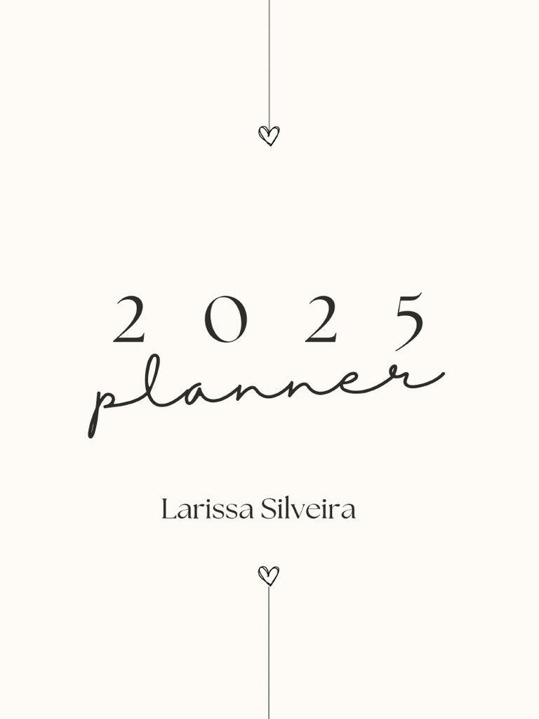 Black & White Simple Modern Calendar Annual Planner | PDF