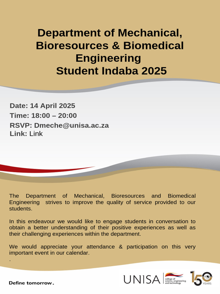 Invitation - Student Indaba-April 14th | PDF