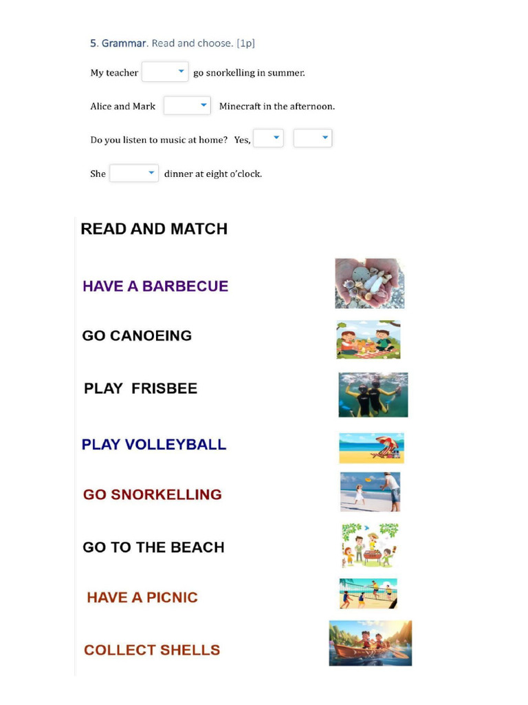 Ejercicios Open Up 4 Unit 6 | PDF