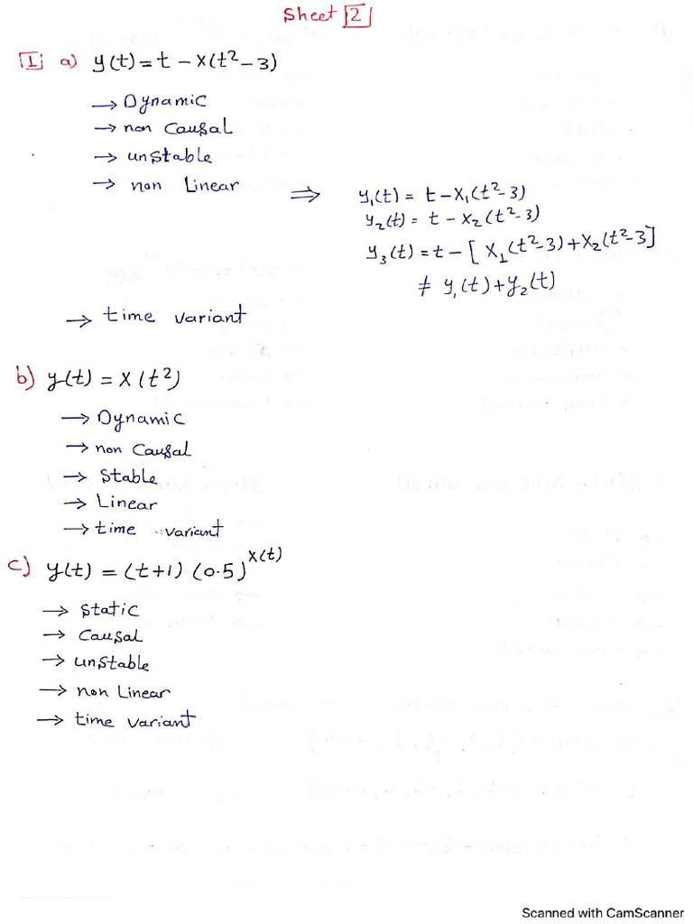 Signals - Sheet 2 - Sol | PDF